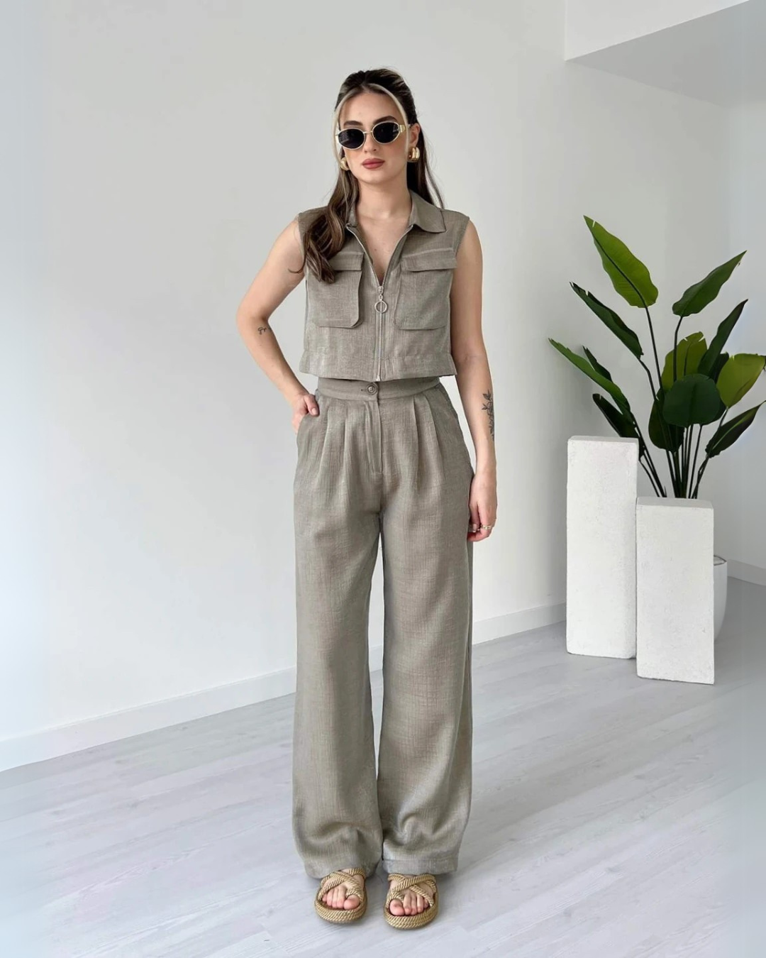 Muted Stone Everyday Edge Co-ord – zongée